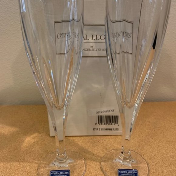Godinger | Dining | Crystal Legends Pr 24 Lead Crystal Champagne Flutes ...